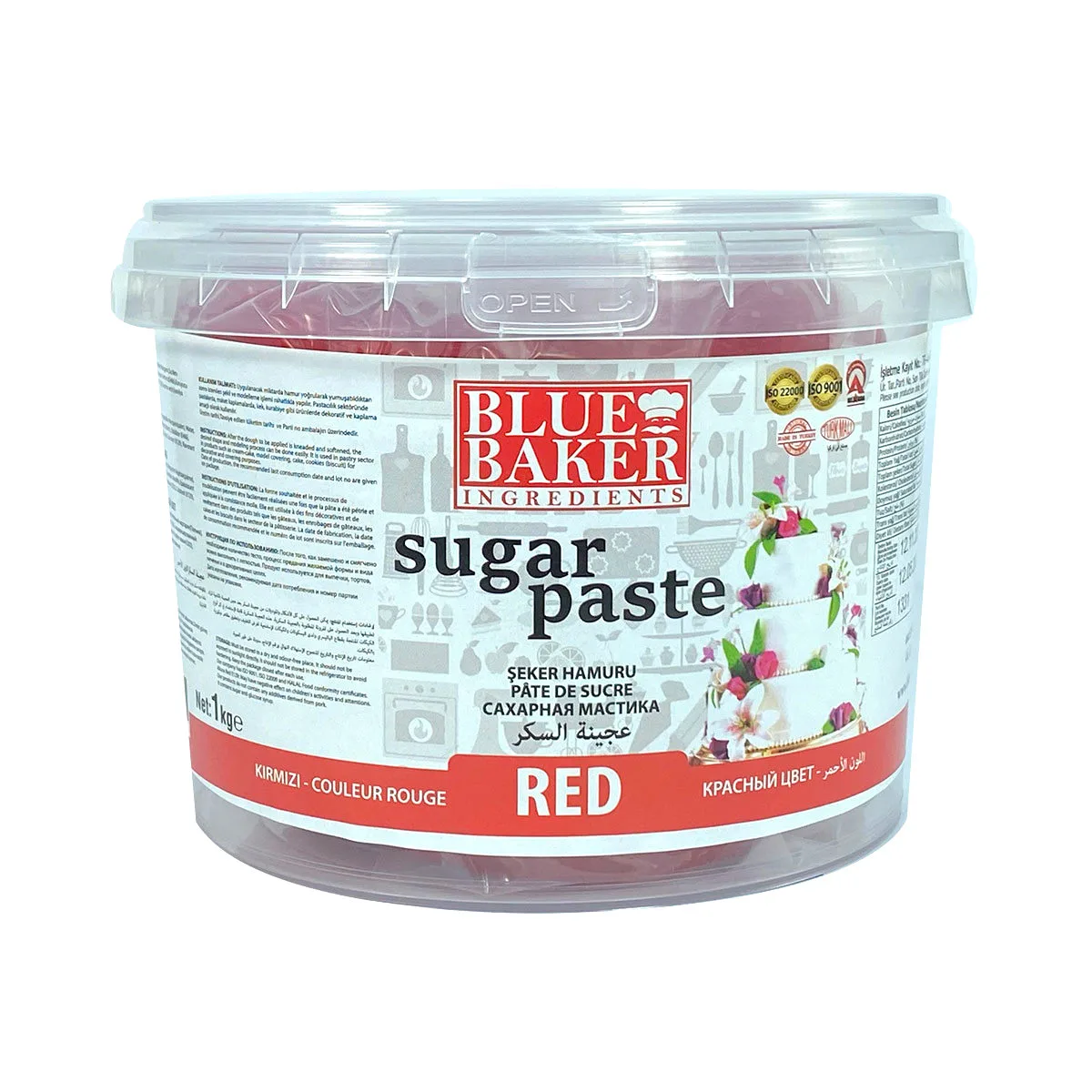 Red Sugar Paste 1kg Pail – Falcon's Eye Marketing L.L.C