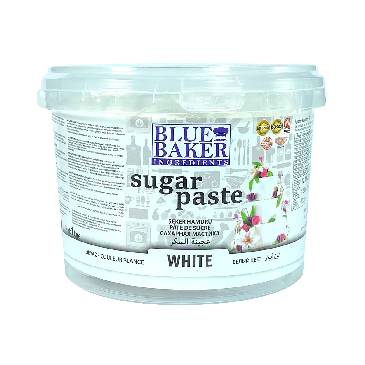 White Sugar Paste 1kg Pail – Falcon's Eye Marketing L.L.C