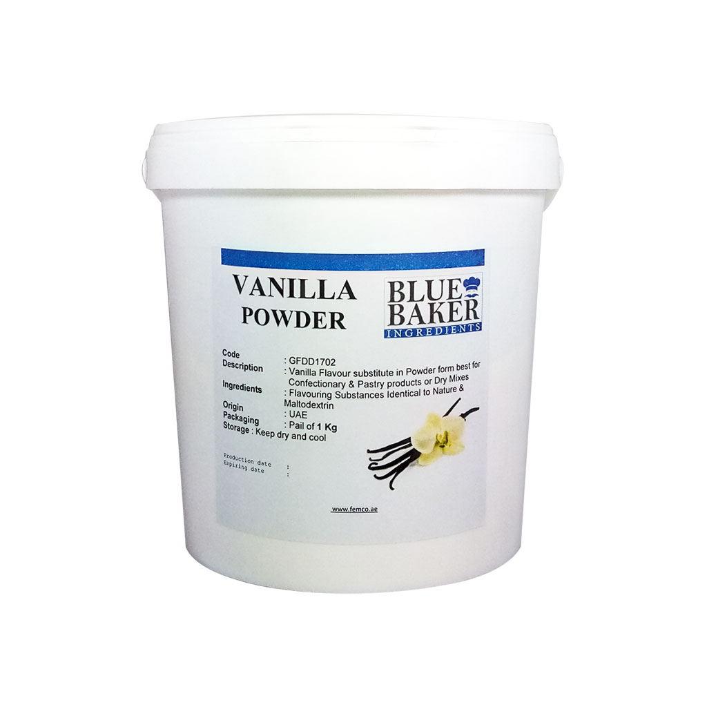 Vanilla Powder Flavour Pail of 1kg – Falcon's Eye Marketing L.L.C