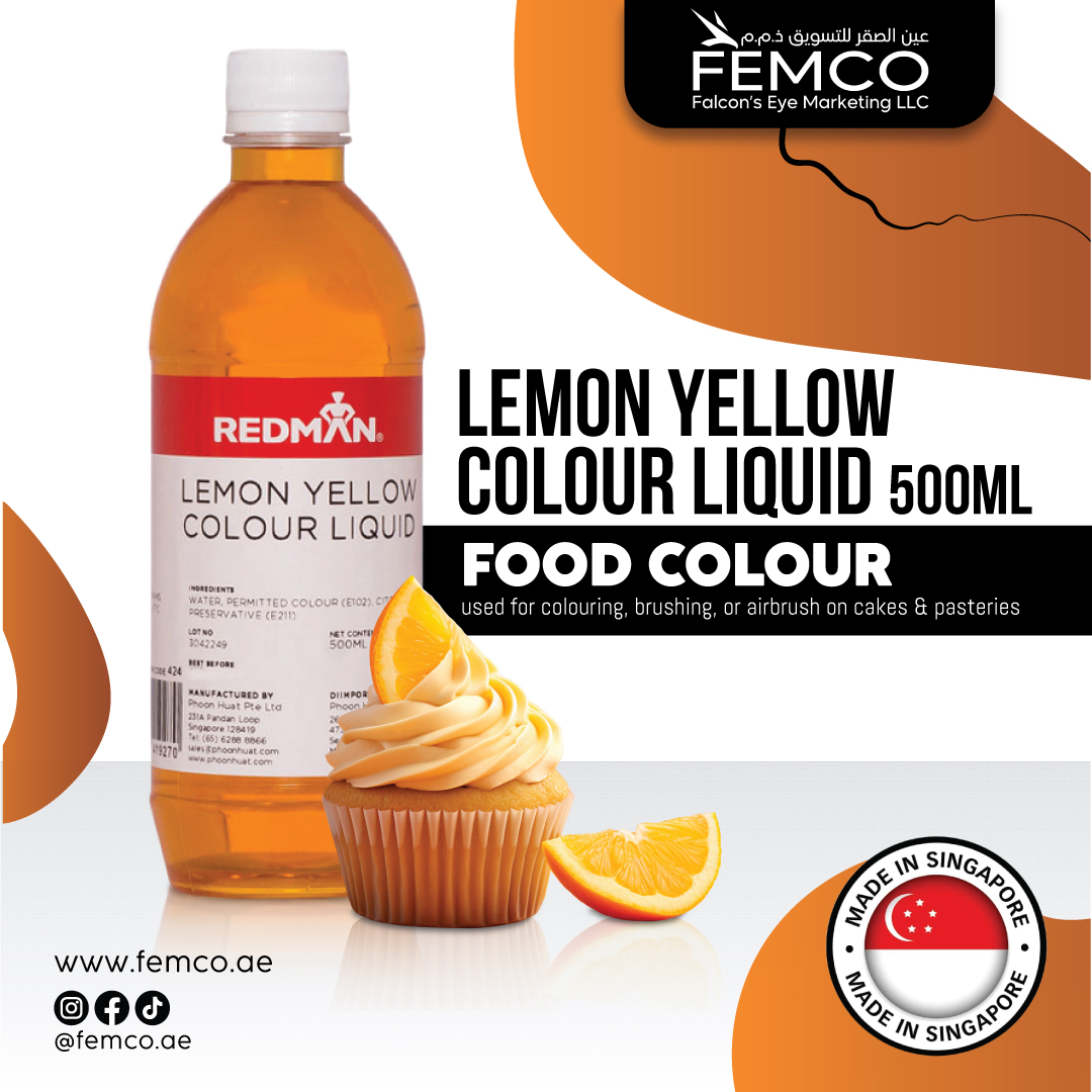 Colour Liquid Lemon Yellow 500ml – Falcons Eye Marketing L.L.C