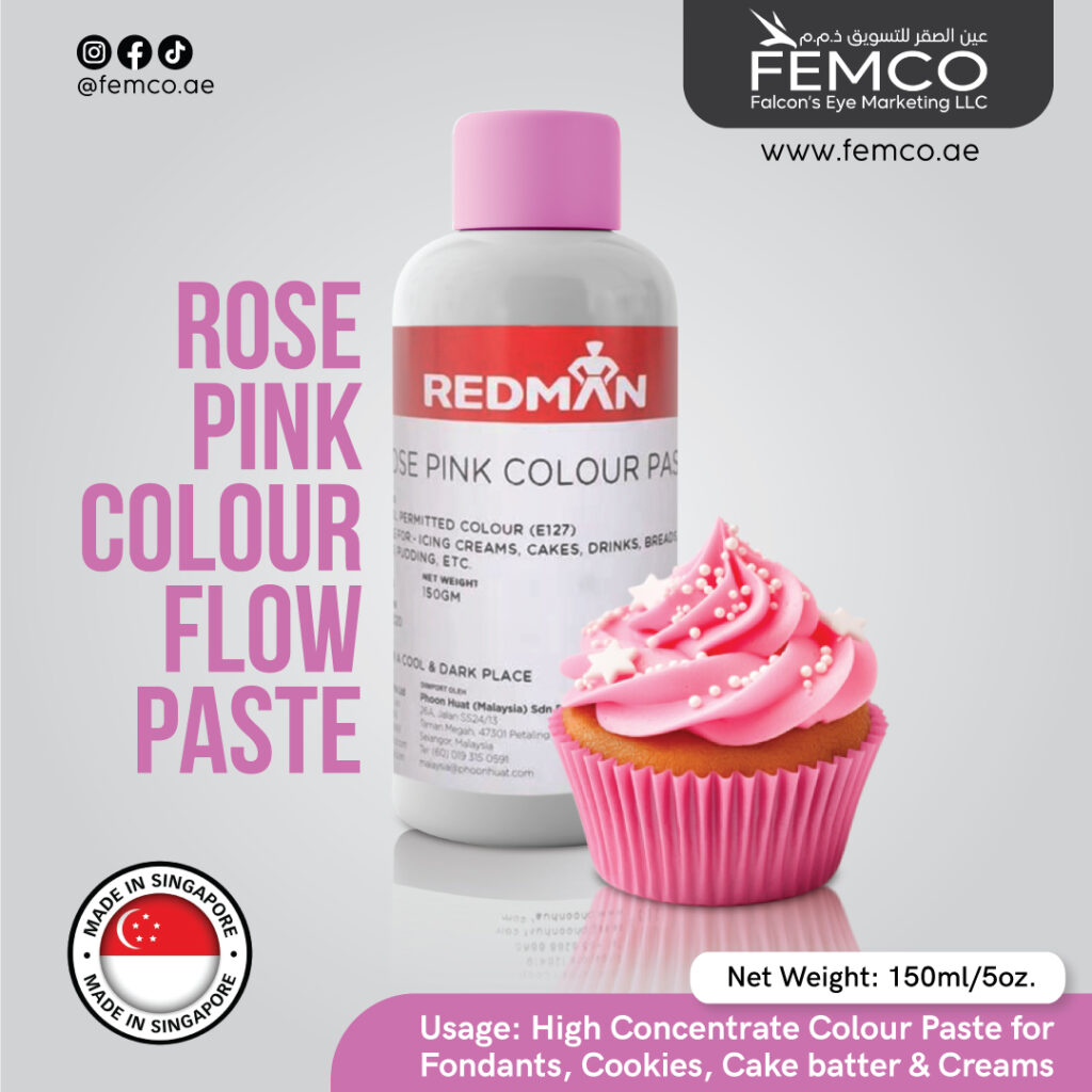 Rose Pink Colour Paste 150g Bottle - Falcons Eye Marketing L.L.C