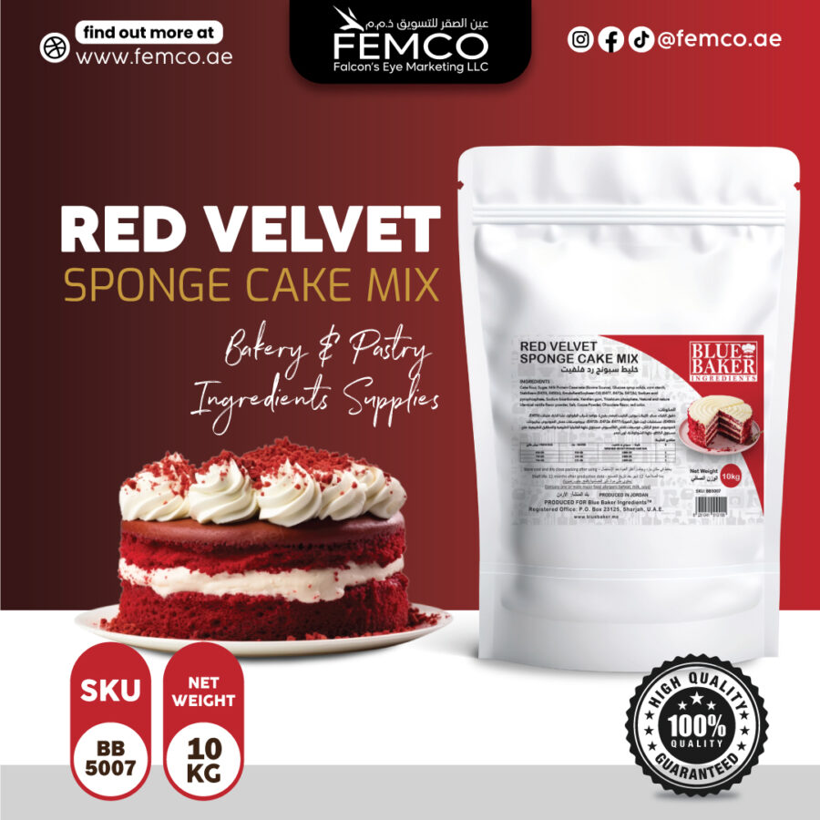 Red Velvet Sponge Cake Mix Rich Color and Flavor
